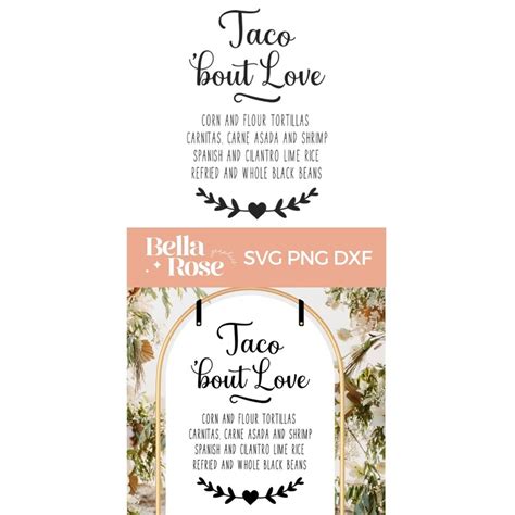 Taco Bout Love Customizable Menu Design Perfect For Weddings Bridal