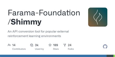Github Farama Foundationshimmy An Api Conversion Tool For Popular External Reinforcement