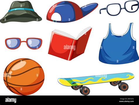 Collection Of Boy Objects Vector Illustration Stock Vector Image And Art