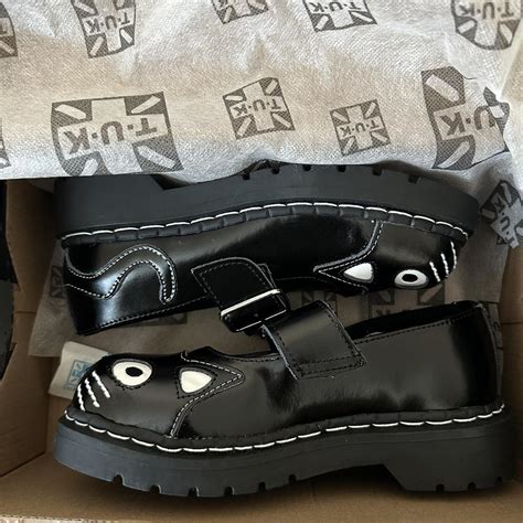 T U K Kitty Face Mary Jane Cat Shoes Size 6 Depop
