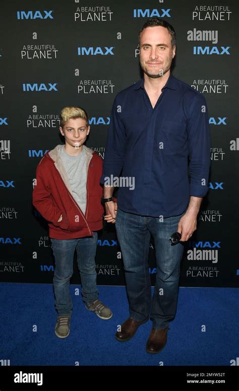 Actor Dominic Fumusa And Son Attend The Premiere Of A Beautiful Planet