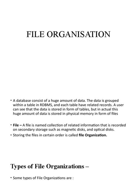 File Organization Download Free Pdf Database Index No Sql