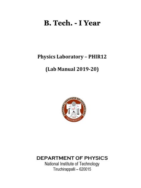Physics Lab Maual Pdf