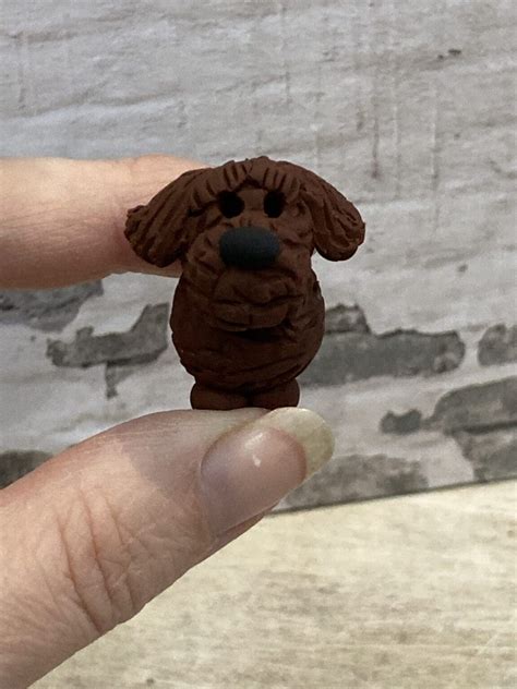 Cockapoo And Labradoodle Clay Figure Handmade Dog Lover T