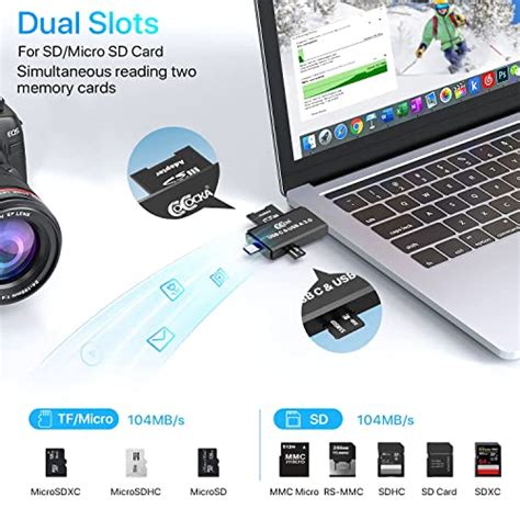 Cococka Usb 3 0 Sd And Usb C Flash Memory Card Reader Camera Sd Card