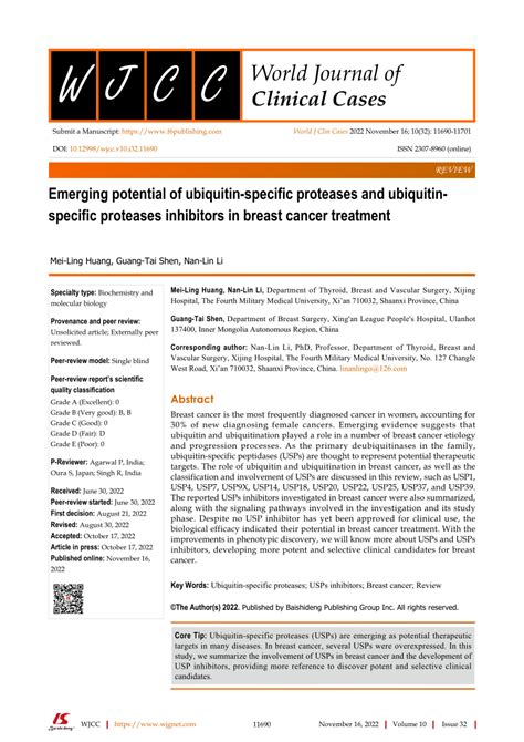 Pdf Emerging Potential Of Ubiquitin Specific Proteases And Ubiquitin