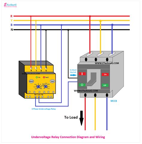 Undervoltage Relay Connection Diagram And Wiring Procedure Etechnog