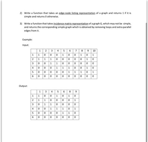 Solved Write A Function That Takes An Edge Node Listing Chegg