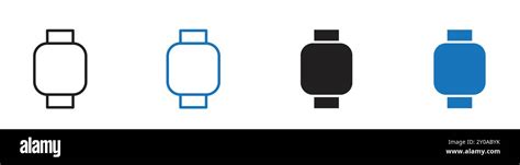 Wristwatch Icon Linear Vector Graphics Sign Or Symbol Set For Web App Ui Stock Vector Image