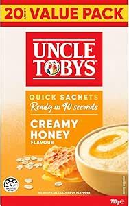 Uncle Tobys Quick Sachets Creamy Honey Flavour Rolled Oats 20 Sachets