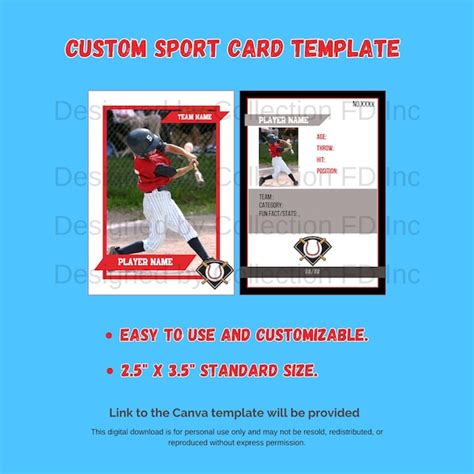 Custom Baseball Card Etsy