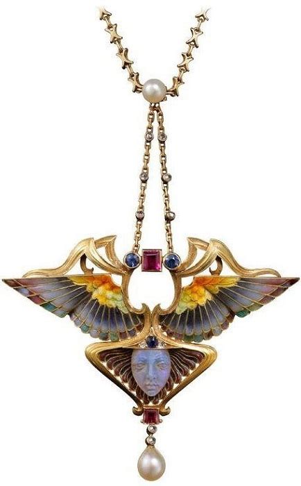 Ювелирные фантазии в стиле ар нуво от Филиппа Вольферса Цветы бабочки павлины феи