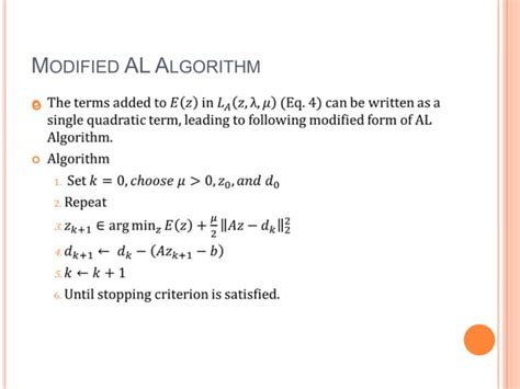 Split Augmented Lagrangian Shrinkage Algorithm Ppt
