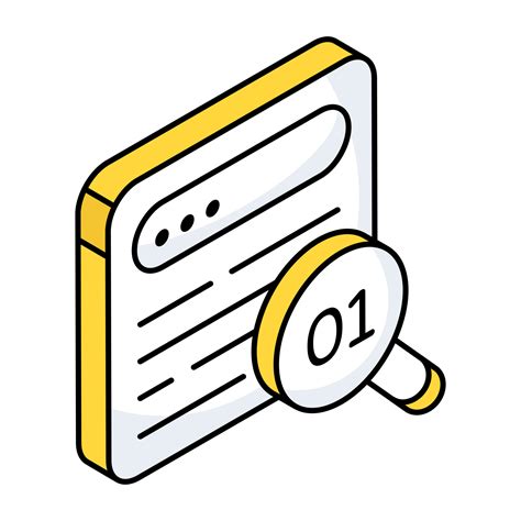 An Icon Design Of Search Binary Data 23524584 Vector Art At Vecteezy
