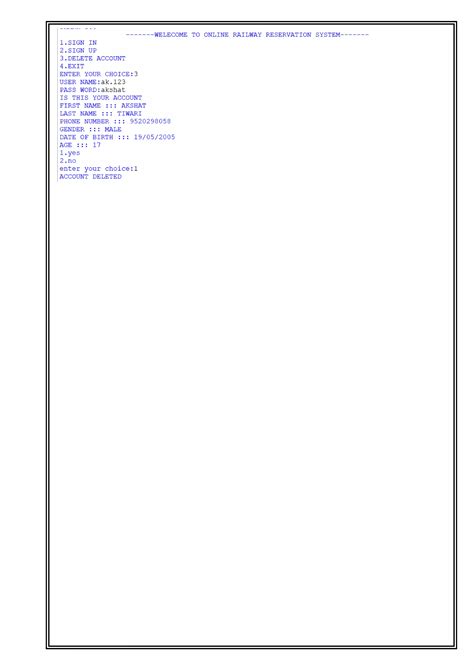 Computer Science Project Of Railway Reservation System Python Programming Pdf Databases