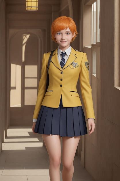 Premium Photo A Beautiful Schoolgirl Photo Ai Generated
