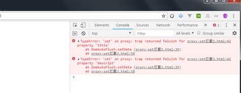 uncaught typeerror set on proxy trap returned falsish for property 核心编程