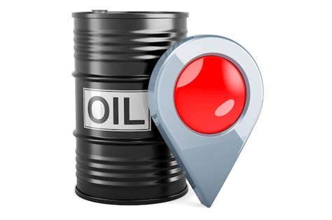 Premium Photo Oil Barrel With Map Pointer 3d Rendering