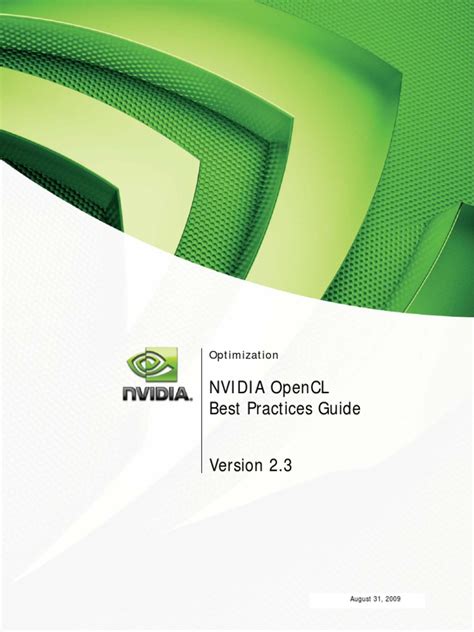 Nvidia Opencl Best Practices Guide Optimization Pdf Parallel Computing Thread Computing