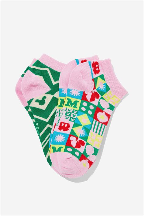 2 Pk Of Disney Ankle Socks