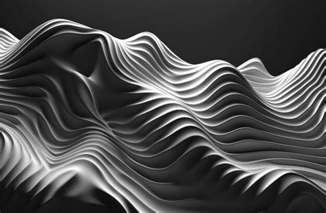 Abstract Wavy Pattern In Monochromatic Design Premium Ai Generated Image