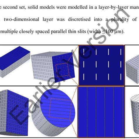 Representative Cad Models And Their Corresponding Cross Sectional Views
