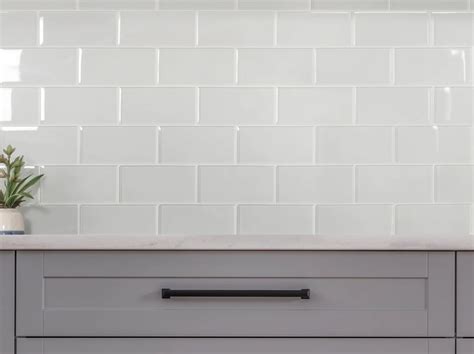 White Glass Subway Tile Backsplash 2 X 6 Glass Mosaic Subway Tile
