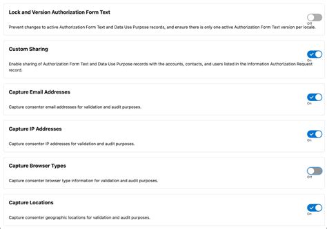 Org Disclosures Consent Management Setup Salesforce Trailhead