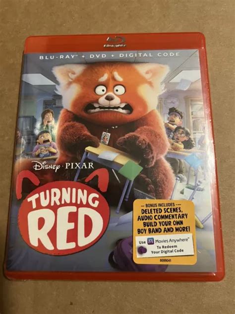 Disney Pixar Turning Red Blu Ray Dvd Digital Code New And Sealed Free