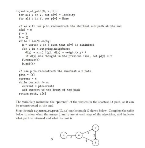 Solved Let G V E Be A Weighted Directed Graph For The Chegg