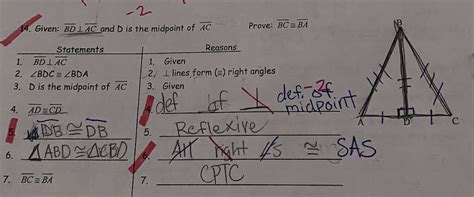 solved 14 given bd⊥ac and d is the midpoint of ac prove