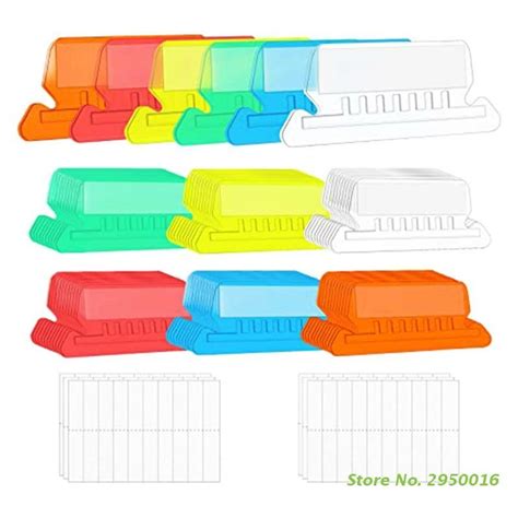 행잉 폴더용 삽입 플라스틱 탭 2 인치 파일 폴더 탭 사무용품 삽입 10 개 서류