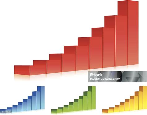 3 D 색상 막대 그래프증가하여 막대 그래프에 대한 스톡 벡터 아트 및 기타 이미지 막대 그래프 3차원 형태 설계도 Istock