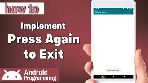 How To Implement Double Back Press To Exit In Android Youtube