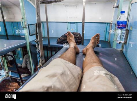 Delhi India October 24 2016 Interior Of Sleeper Class Train India