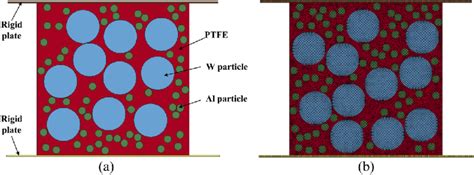 Typical Simulation Model Of The Ptfealw Reactive Material Specimen Download Scientific