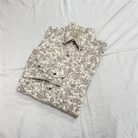 빈티지 플로럴 패턴 아메카지 셔츠 꽃남방 헬로마켓