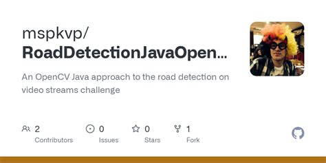 GitHub Mspkvp RoadDetectionJavaOpenCV An OpenCV Java Approach To The Road Detection On Video