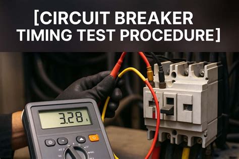Circuit Breaker Timing Test Procedure Electrical Engineering Hub
