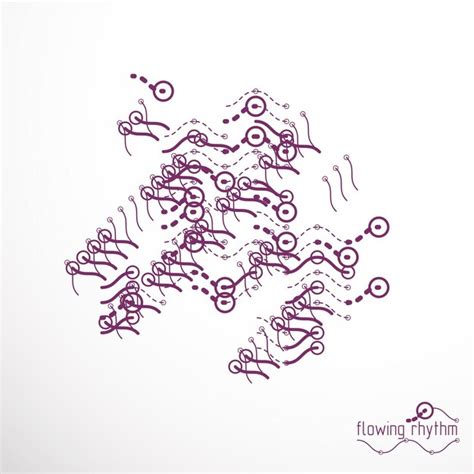 Premium Vector Abstract Wavy Lines Rhythm Pattern Vector Technical Background Artistic