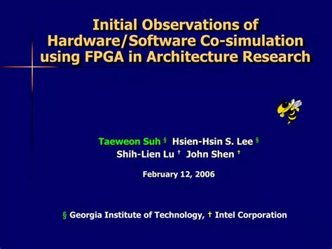 Ppt Initial Observations Of Hardwaresoftware Co Simulation Using