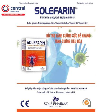 ChÍnh HÃng Thuốc Solefarin Giúp Củng Cố Hàng Rào Miễn Dịch