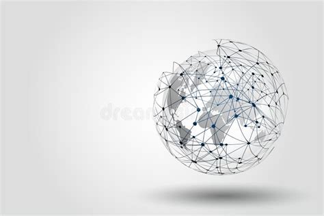 Abstract Global Digital Connection And Future Technology Concept Background Stock Illustration