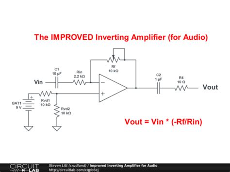 Improved Inverting Amplifier For Audio CircuitLab