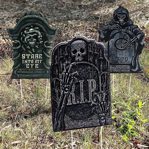 Halloween Tombstone Decorations Gravestone Decor For