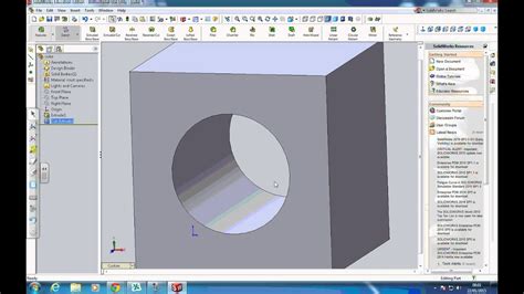 solidworks lesson 2 extruded cut youtube