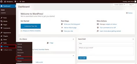 Wordpress Permalink Setting Screen CodeRepublics