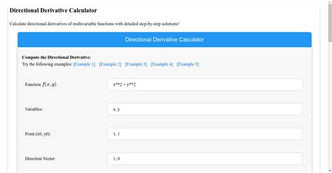 Directional Derivative Calculator With Step By Step Solutions