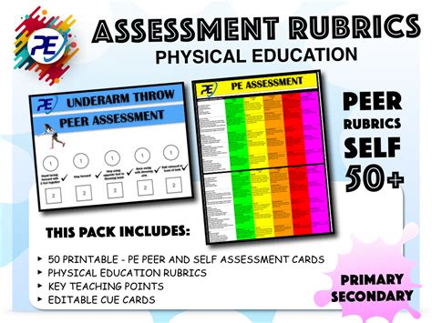 Pe Complete Set Of 60 Self And Peer Assessment Sheets Including Pe