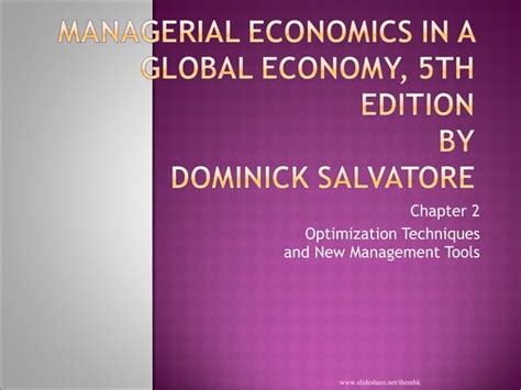 Managerial Economics Chap 2 Ppt